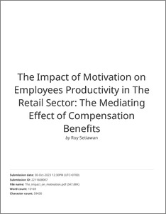 The Impact of Motivation on Employees Productivity in The Retail Sector ...